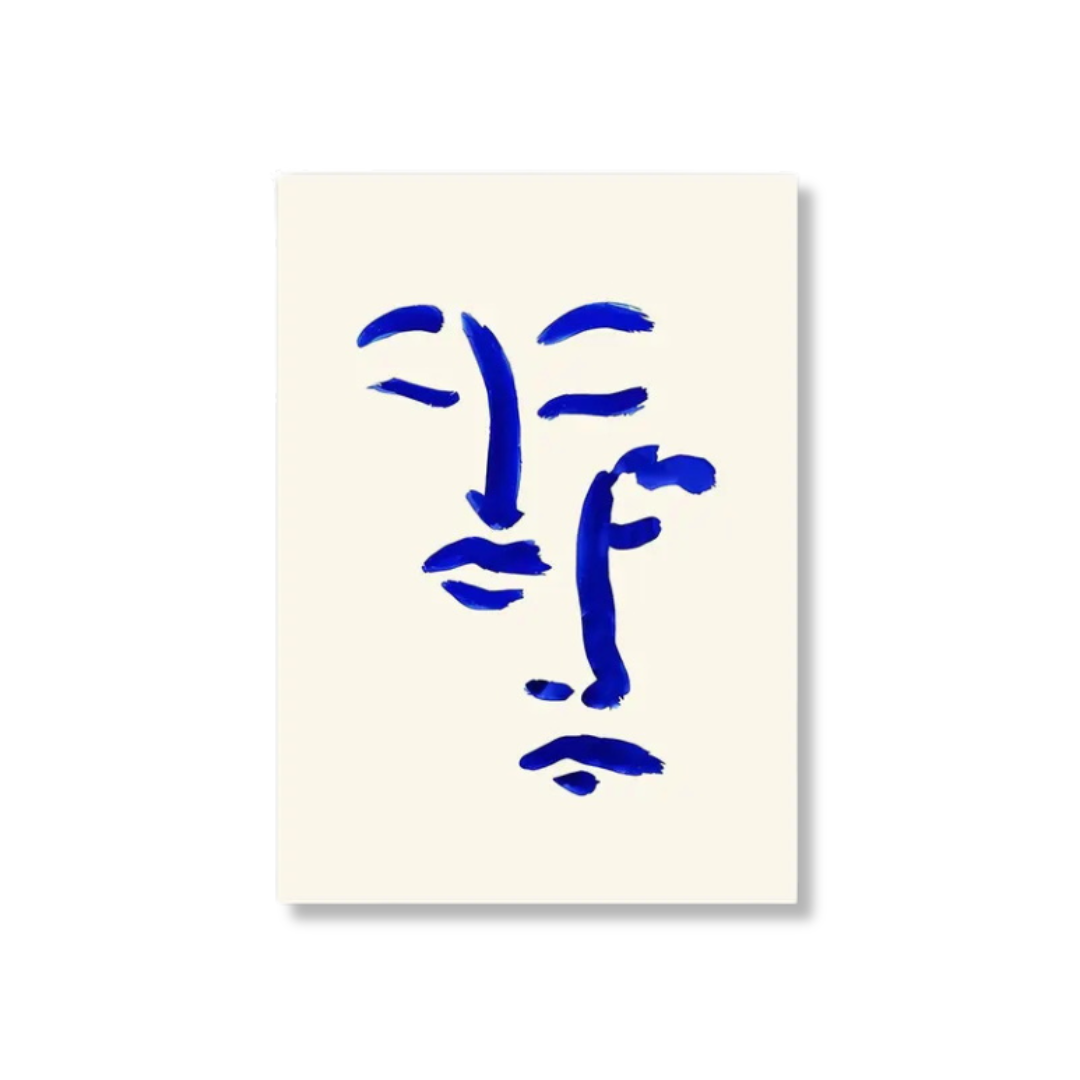 Affiche Blue Faces - Cocochka Concept Store